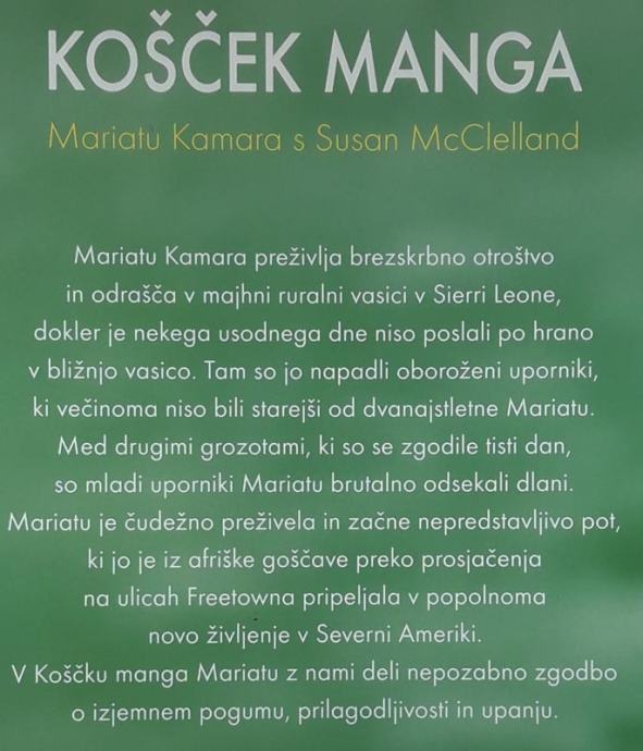 KOŠČEK MANGA, Mariatu Kamara s Susan McClelland