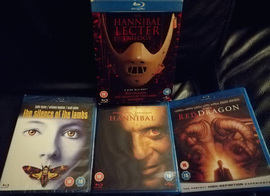 HANNIBAL LECTER Trilogy: Silence of Lambs, Hannibal, Red Dragon 3x BD