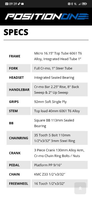 Position 1 micro, bmx race kolo