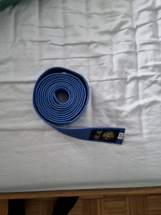 Pas za karate/borilni šport - moder, 260cm
