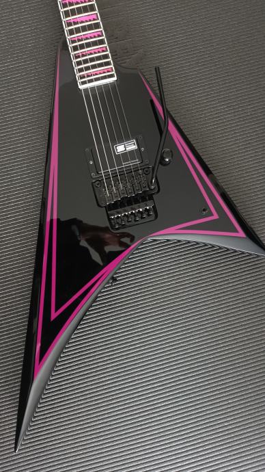 ESP Edwards E-AL-166 Pink Sawtooth Alexi Laiho Signature