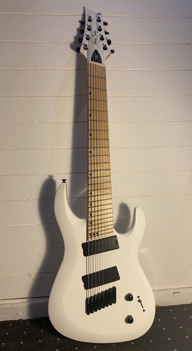 Harley Benton 8 strunska električna kitara (R-458MN WH MultiScale)