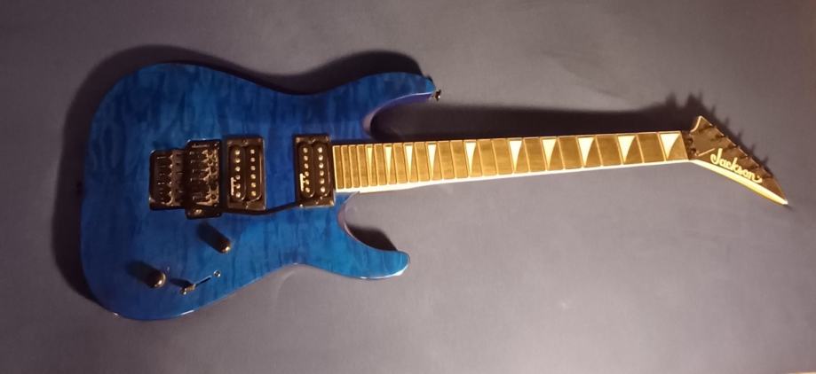 Jackson JS32 Q Dinky DKA AH Transparent Blue Električna Kitara