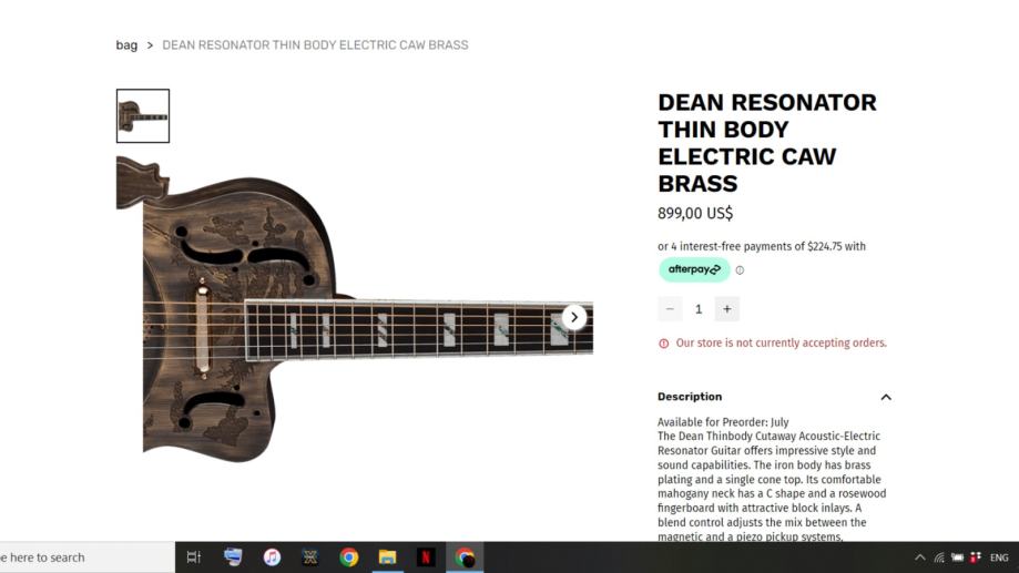 Kitara Dean Resonator Thin Body