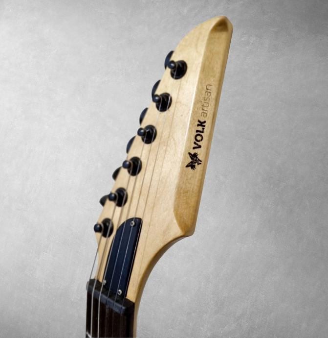 Ročno poslikana električna kitara, stainless steel prečke, handmade