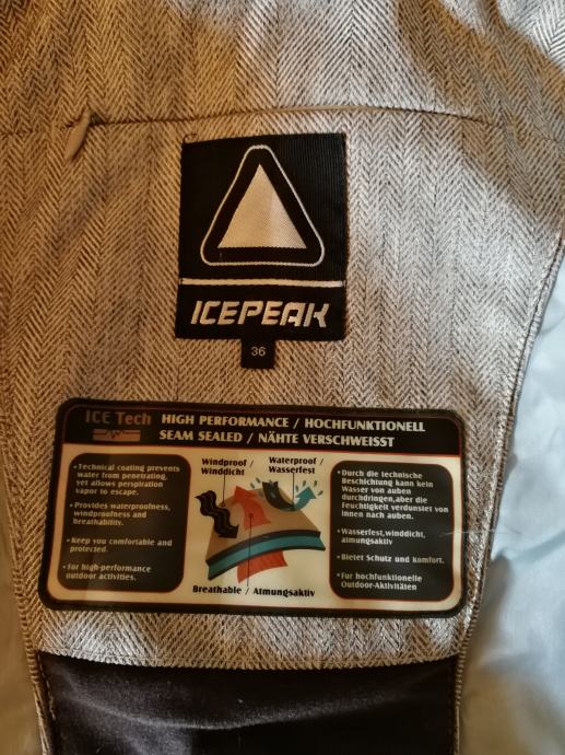 Prodam nepremočljivo zimsko športno bundo Icepeak št. 36