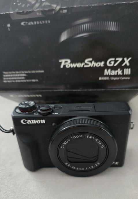 Canon PowerShot G7X Mark III (+polnilec+original škatla z navodili)