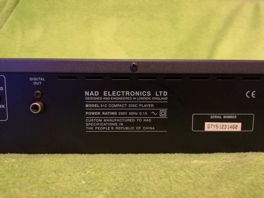 Hi-Fi CD player NAD 512, CD predvajalnik (Retro, Classic)