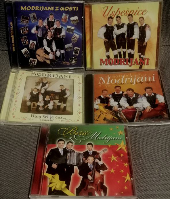 5 CD albumov - MODRIJANI - uspešnice na 5 zgoščenkah