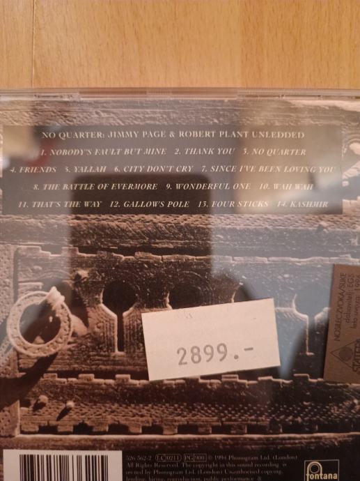 Cd Jimmy Page & Robert Plant-No quarter Ptt častim :)