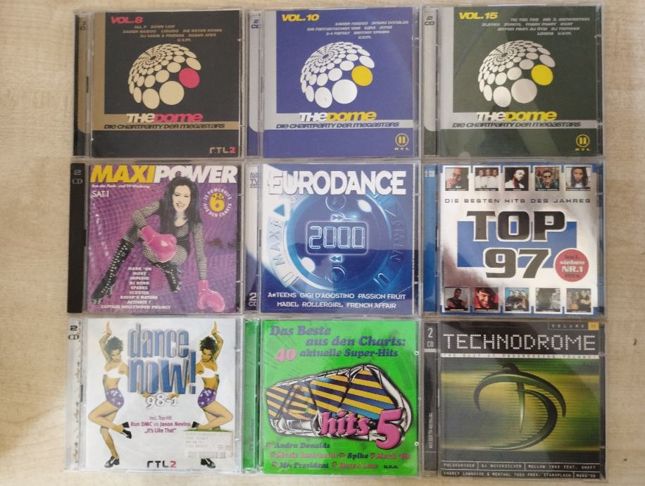 CDji, kompilacije, 90 leta, Bravo hits....99 kom.