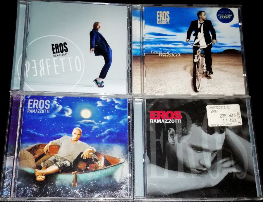Eros Ramazzotti - 4xCD: Eros, Stilelibero, Dove ce Musica, Perfetto