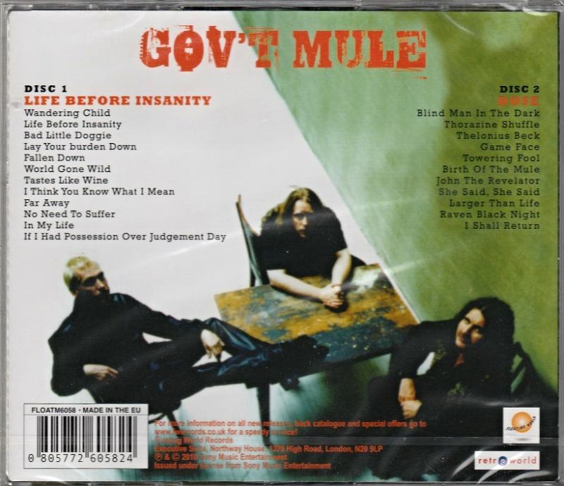 Govt Mule – Life Before Insanity & Dose (2x CD)