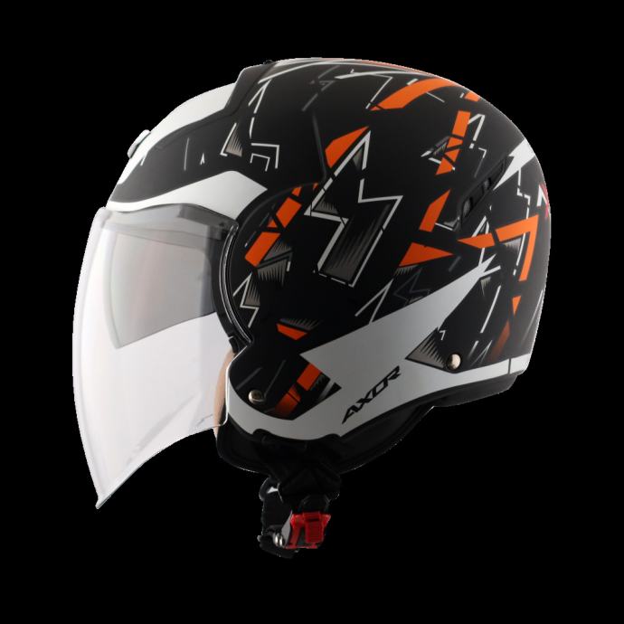 Čelada-Kaciga AXOR STRIKER CYBORG mat crno/bijela NOVO **AKCIJA**