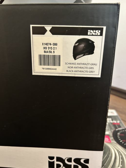 Integral Motorcycle Helmet IXS 315 2.1 Black Anthracite Gray