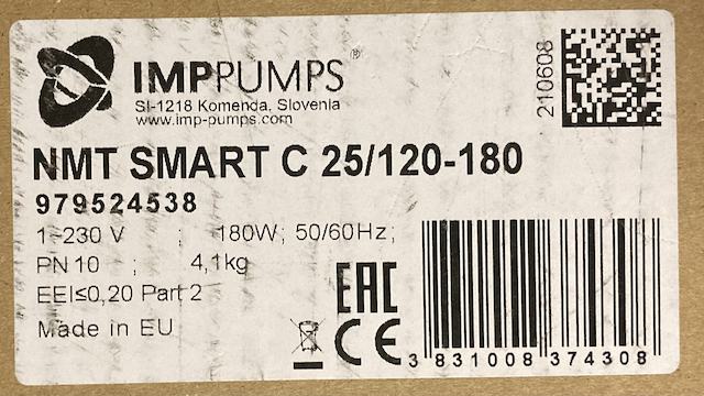 OBTOČNA ČRPALKA IMP TIP NMT SMART C 25/120-180