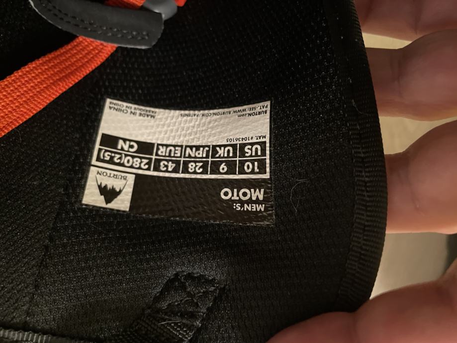 BURTON snowboard čevlji številka 43 (US10)