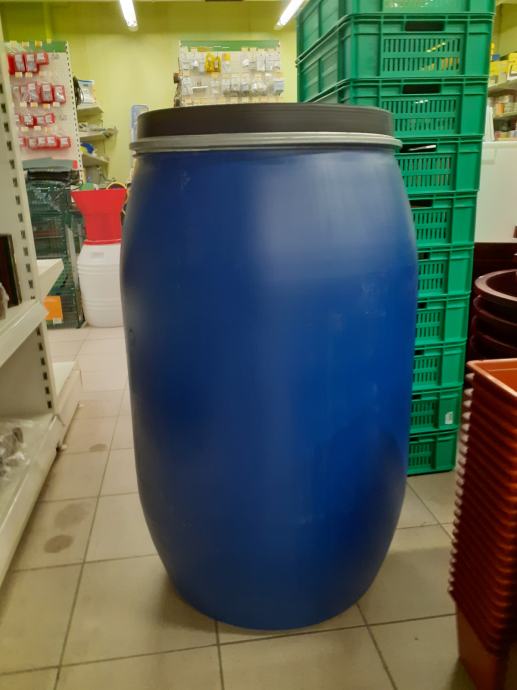 zelo ugodno plastični sod s pokrovom 120 litrov