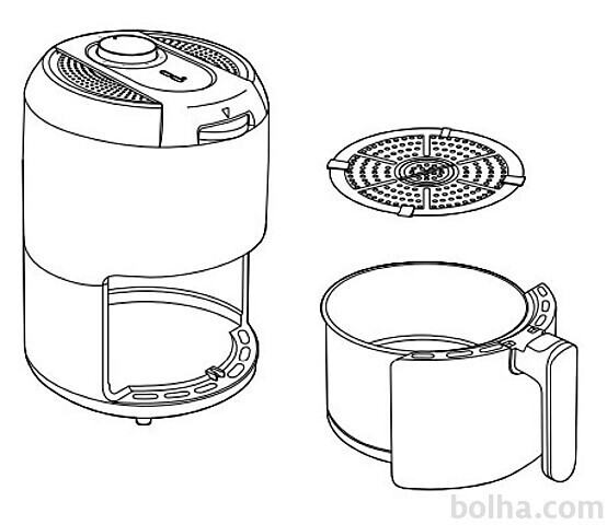 TEFAL Easy Fry Compact EY1018 cvrtnik na vroči zrak