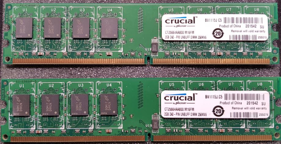 Crucial 4GB DDR2 RAM (2x2GB)