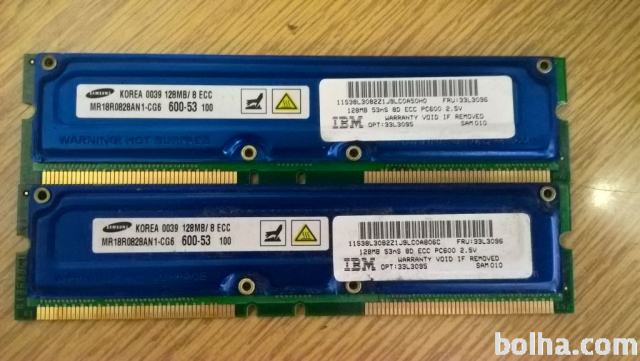 RIMM RDRAM 2x128Mb ECC