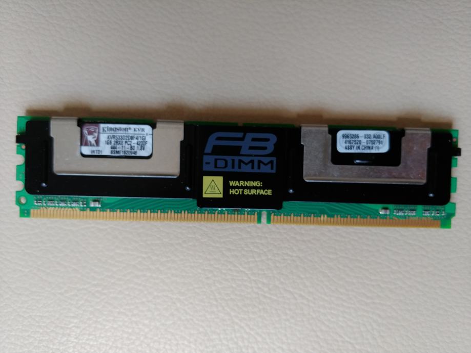 8x 1GB DDR2, 533MHz, ECC, CL4, 1.8V, Fully Buffered, DIMM Kingston RAM