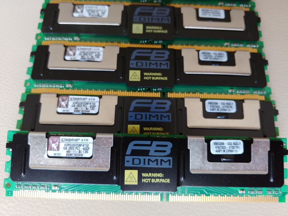 8x 1GB DDR2, 533MHz, ECC, CL4, 1.8V, Fully Buffered, DIMM Kingston RAM