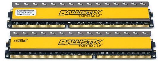 Crucial Ballistix Tactical LP DIMM 2x4GB , DDR3L-1600, CL8-8-8-24 DDR3