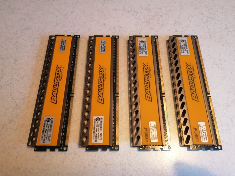 DDR3 4 x 4GB Crucial BX Tactical 1600Mhz CL8