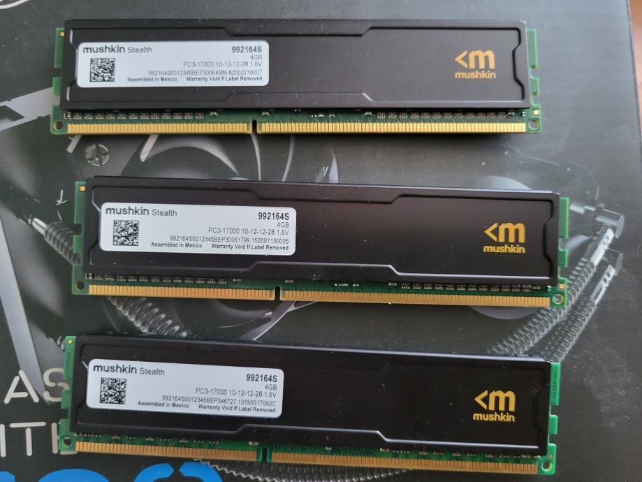 Mushkin DDR3 2133mhz - CL10 - 3x4GB (12GB)