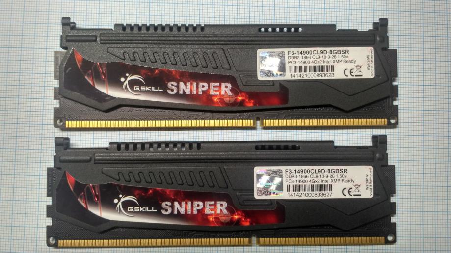 Ram DDR3 2*4GB, G.Skill SNIPER sport 1866MHz