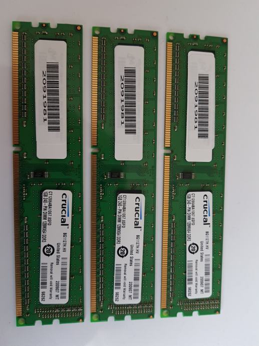 Ram DDR3 3x1Gb 240-Pin