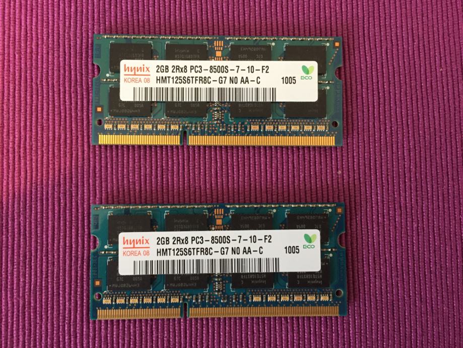 2x 2GB 1066MHz ( 2gb 2rx8 Pc3-8500s ) DDR3