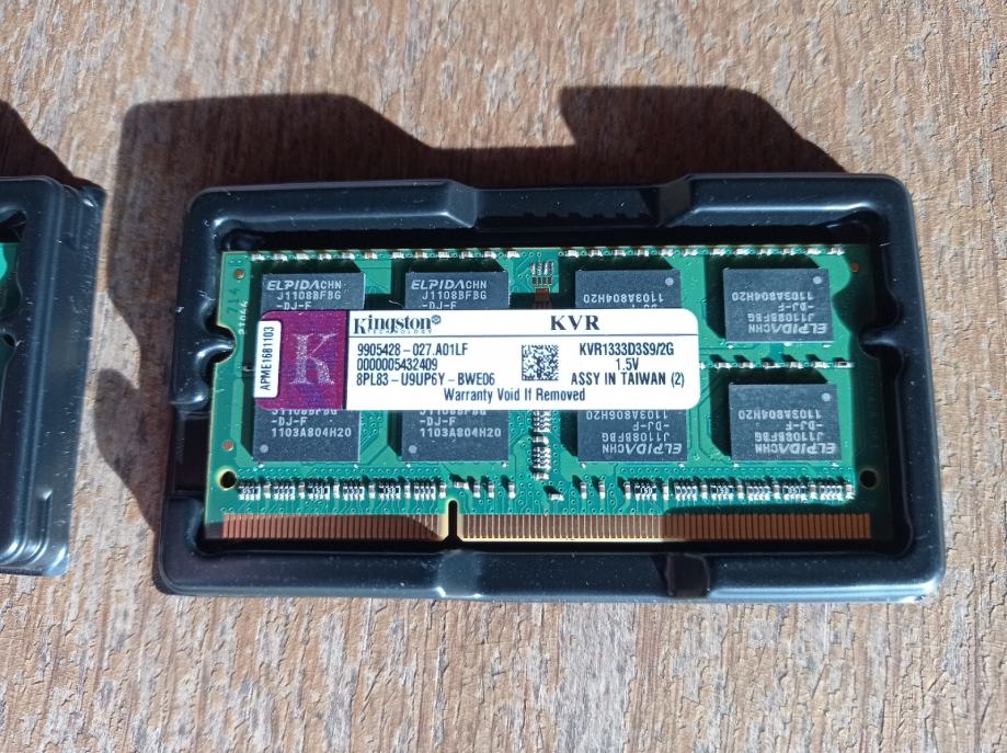 RAM DDR3 1,5V PC3-10600 1333mhz 2GB za prenosnik