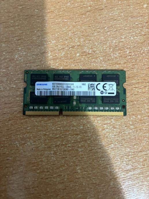 Samsung 8GB ram za prenosnik DDR3 PC3L-12800