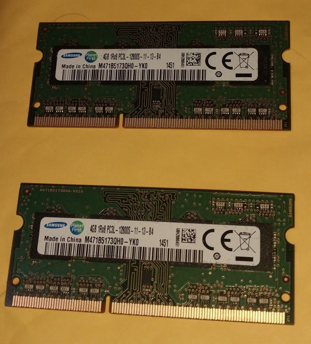 SAMSUNG RAM 8GB (2 x 4GB) PC3L 1600MHz DDR3L 204 pin SO-dimm