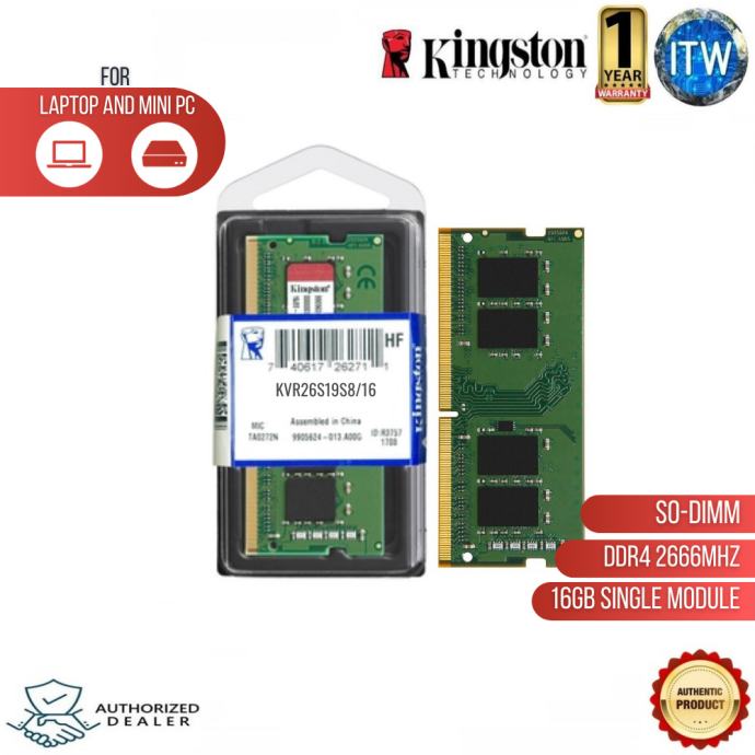 KINGSTON SODIMM | DDR4 | 16GB | 2666MHz | KVR26S19S8/16 | Odličen RAM