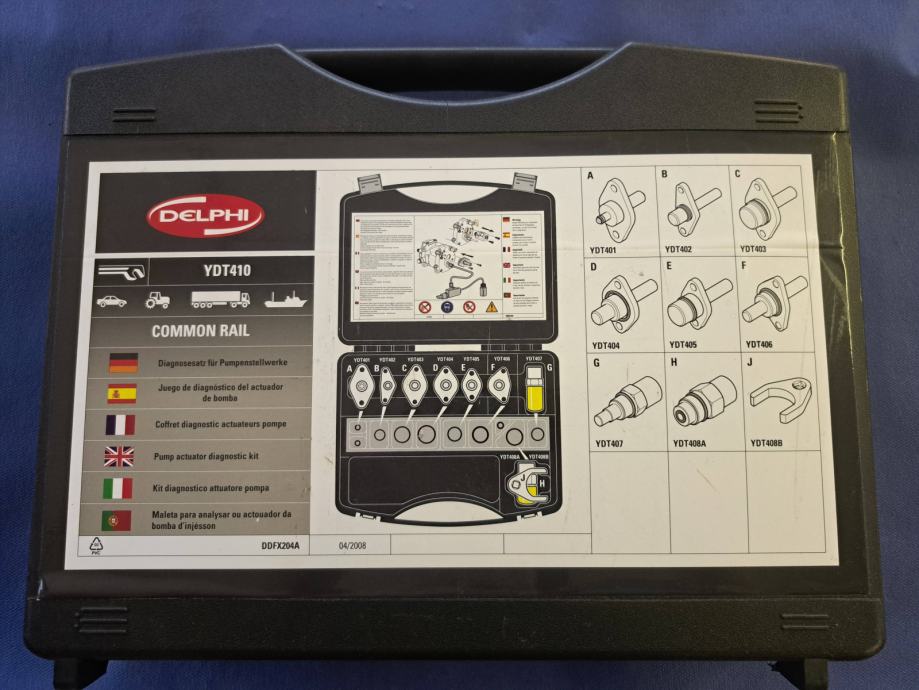 DELPHI tester visokotlačne črpalke, regulatorja tlaka, injektorjev