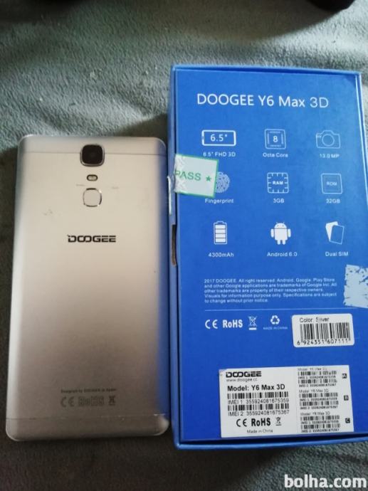 Doogee Y6 Max 3d