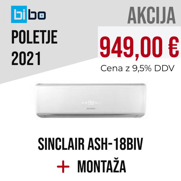 Klimatska naprava SINCLAIR ASH-18BIV z montažo