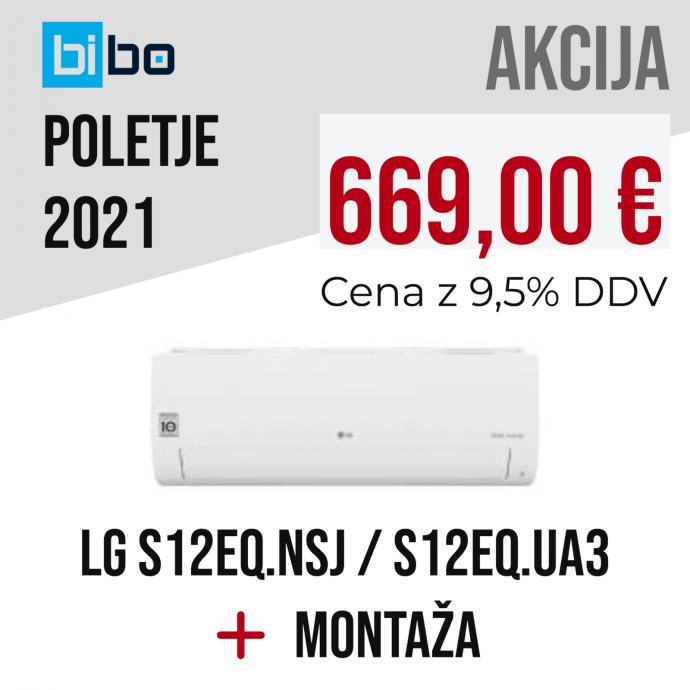 LG klimatska naprava STANDARD S12EQ.NSJ / S12EQ.UA3 z montažo