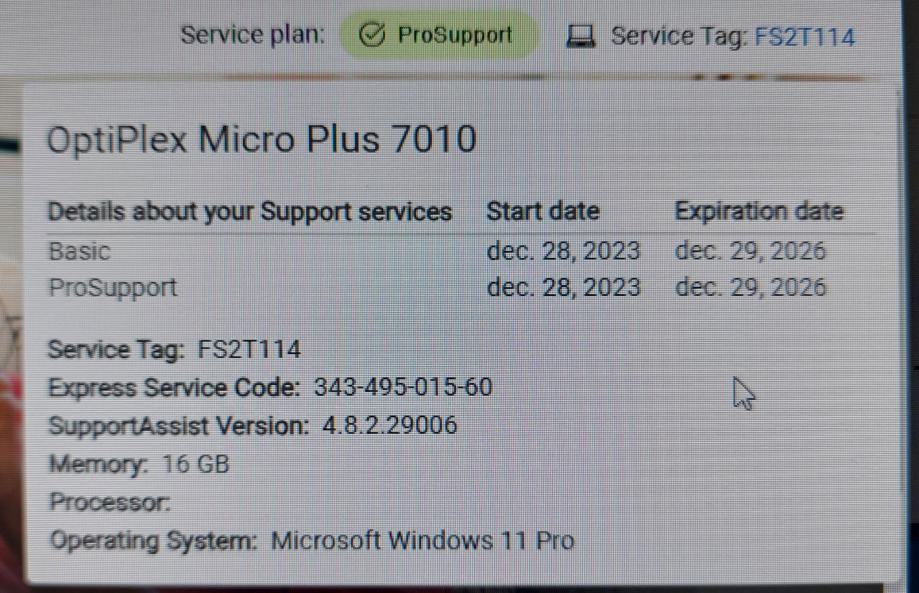 Mini PC Dell Optiplex micro plus 7010,i5-13500/16GB/1TB, gar. do 12/26