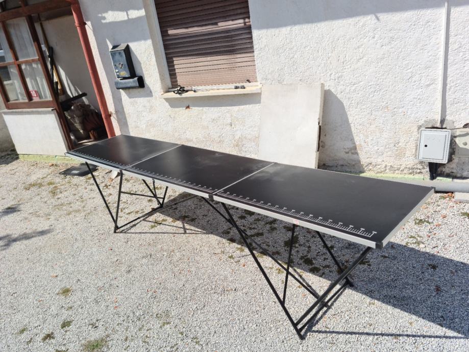 Zložljiva tapetniška miza MDF in aluminij 300x60x78
