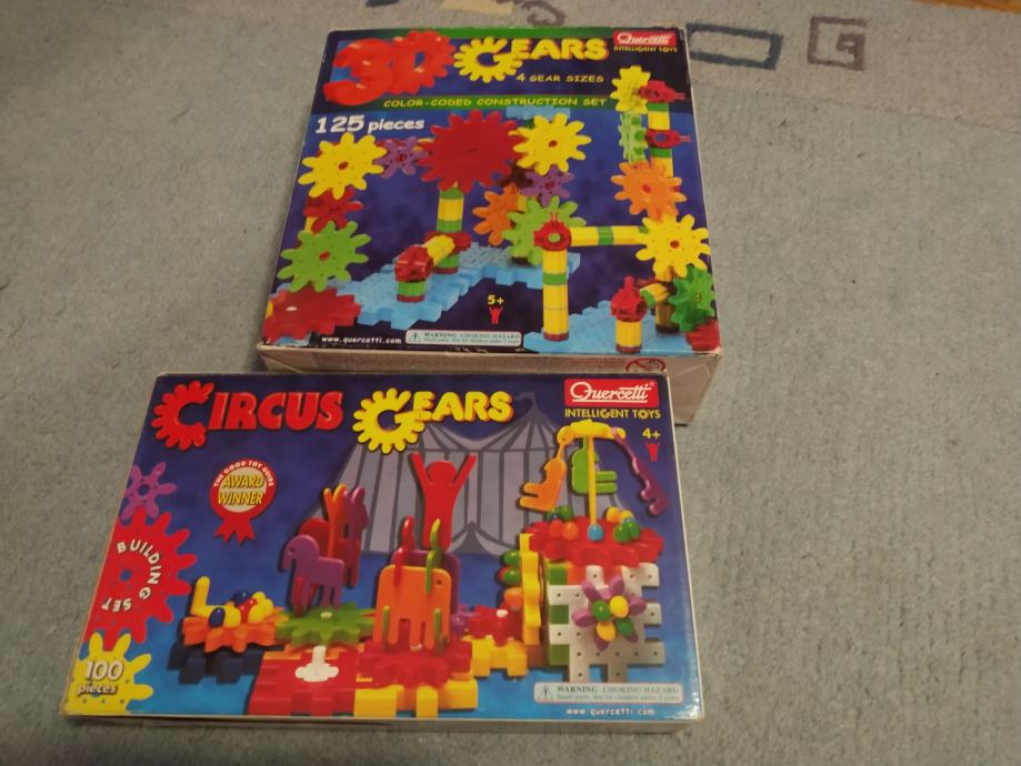 didaktična igrača, kocke gears, circus gears 2 kompleta