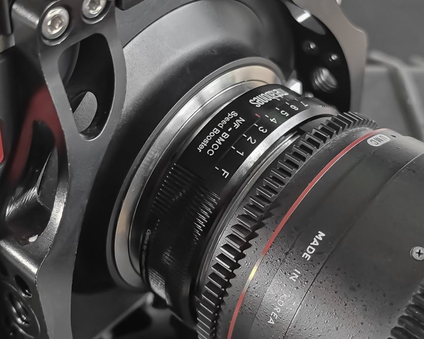 Blackmagic Cinema Camera 2.5K MFT + Metabones speed booster + peli
