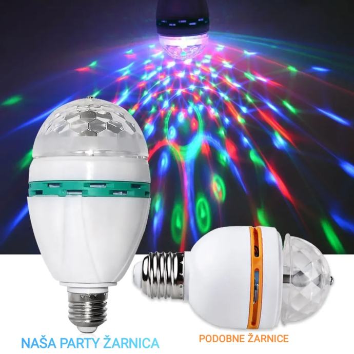 Disko disco PARTY kugla KROGLA žarnica LUČ lučka za ZABAVO lučke kugle