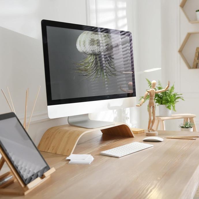 stojalo za monitor Design Bamboo Monitor Stand