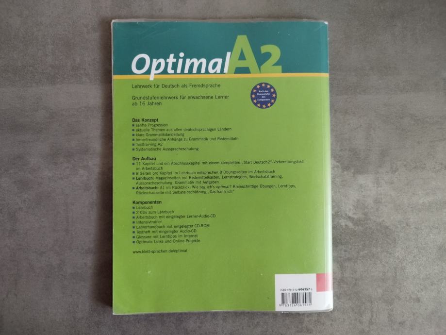 Delovni zvezek za nemški jezik Optimal A1, Optimal A2