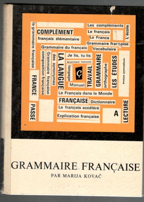Marija Kovač, GRAMMAIRE FRANCAISE
