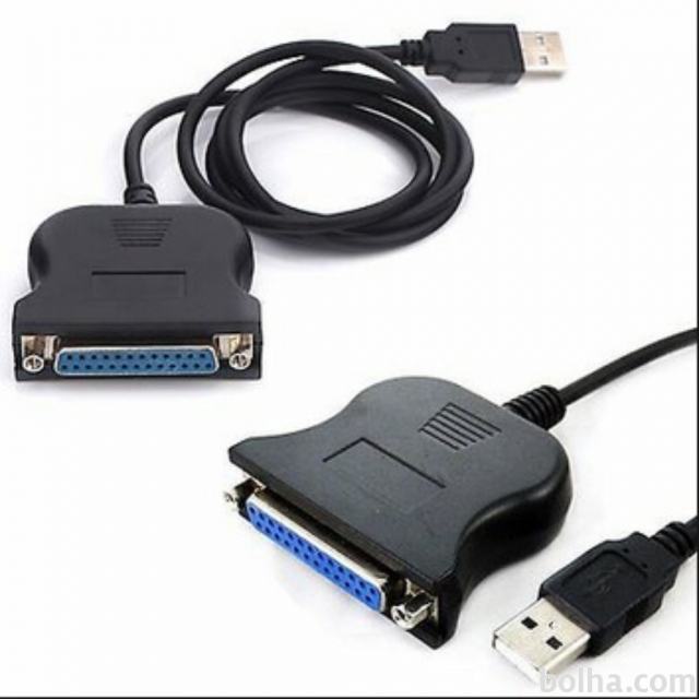 USB v IEEE 1284 25 Pin Paralel Printer Adapter kabel nov
